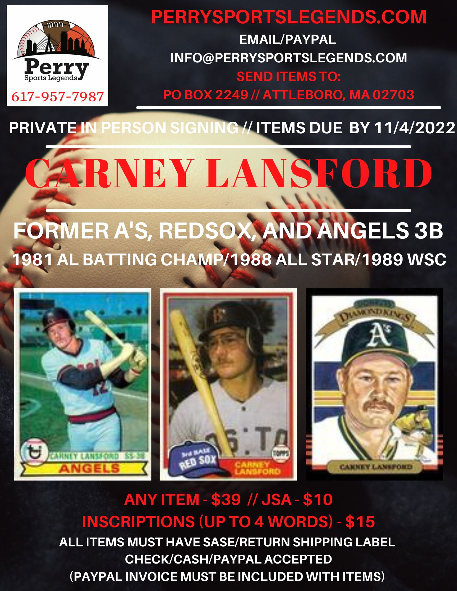 Perry Sports Legends - Authentic Memorabilia
